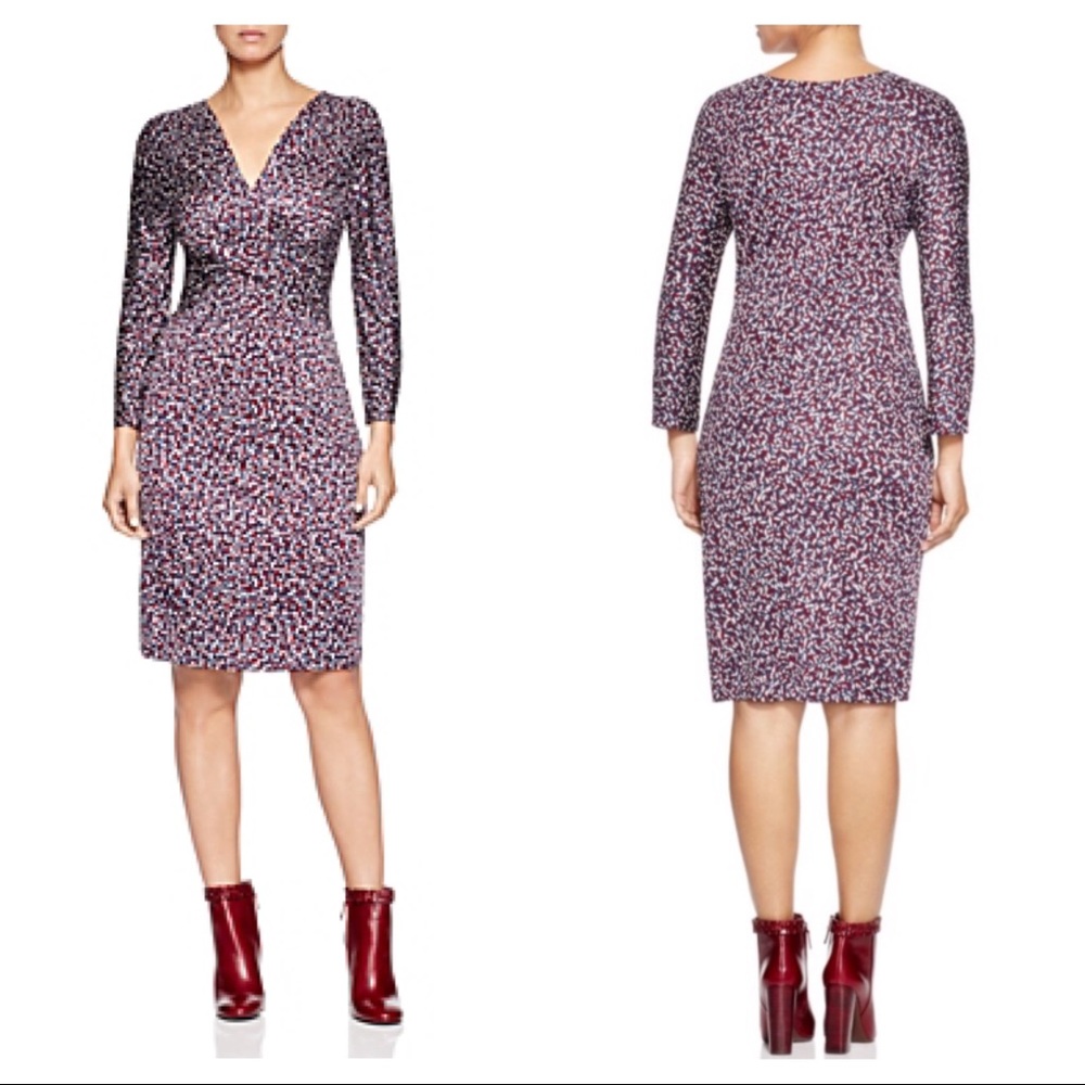 Tory Burch Silk Interlock Twist Dress - Gem